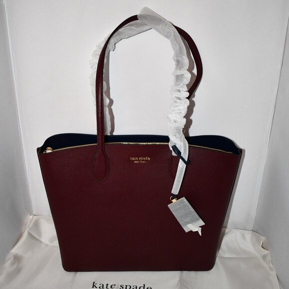 kate spade | Bags | Kate Spade Suite Crossgrain Leather Work Tote In ...